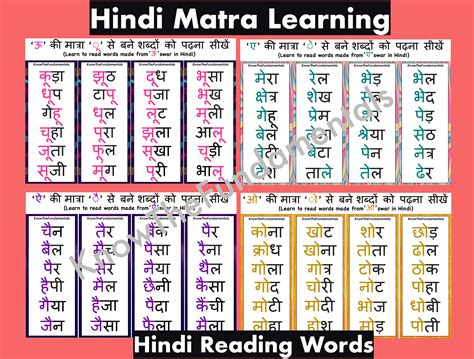 Hindi Reading Workbook Learn Alphabet Varnamala Beginner Resource