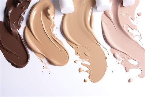Make Up Foundation Smears Different Skin Tones Bb Cc Cream