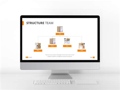 회사 조직도 양식 Ppt And 옐로우오렌지 Ppt 템플릿 Poipl