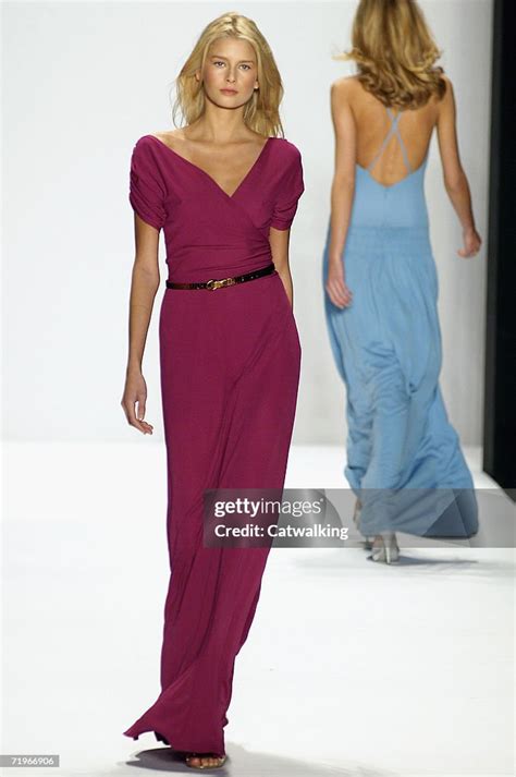 A Model Walks The Runway At The Bill Blass Spring 2007 Fashion Show