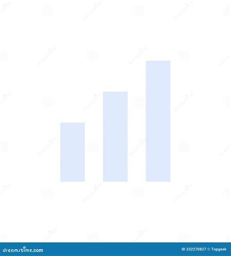 Three Bar Chart Icon In Blue Gradient Symbolizing Growth Progress Or Statistical Performance