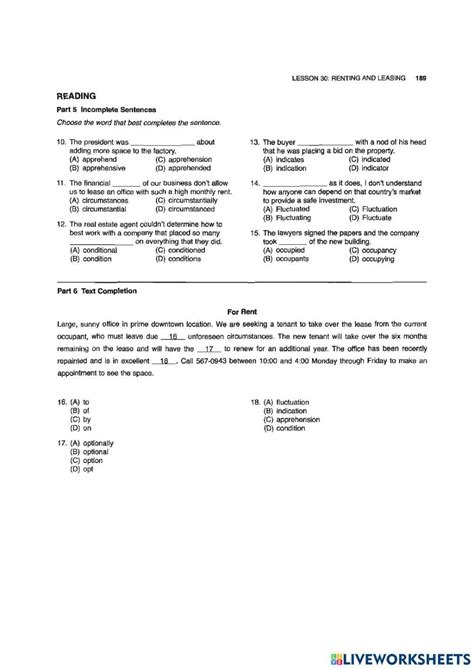 L39 19 10 U30 Read Worksheet Live Worksheets