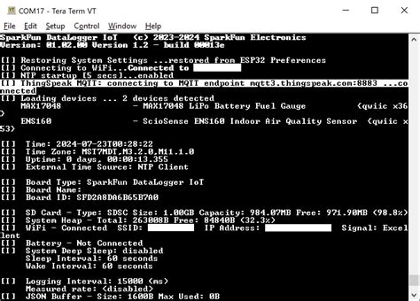 Troubleshooting Sparkfun Datalogger Iot Hookup Guide