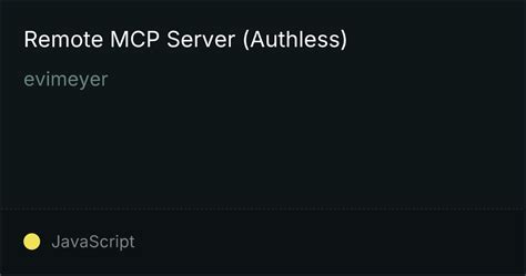 remote mcp server authless glama