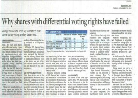 Why Shares With Differential Voting Rights Have Failed Corporate Professionals