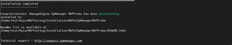 Installation Of OpManager MSP