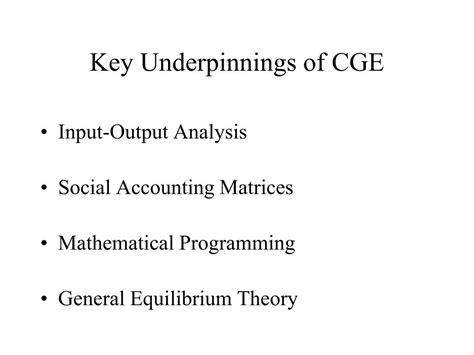 Ppt Introduction To Computable General Equilibrium Analysis Input Output Analysis Foundation