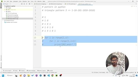 pattern in python triangle 05 patterns in python youtube