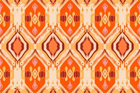 Premium Vector Fabric Textile Ikat Geometric Folklore Ornament