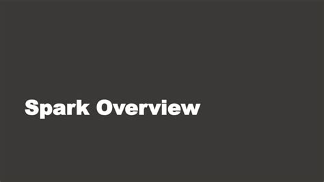 Apache Spark Fundamentals PPTX Databases Computer Software And Applications
