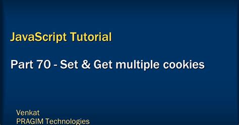 Sql Server Net And C Video Tutorial Set And Get Multiple Cookies In Javascript
