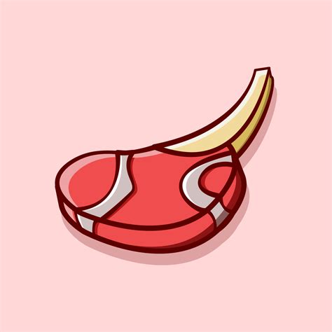 Tomahawk Steak Cute Illustration Concept In Cartoon Style 17186771