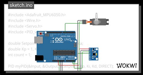 Servo Mpu6050 Pid Na Mão Wokwi Esp32 Stm32 Arduino Simulator