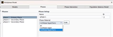Unable To Choose Solid Phase Eulerian Model Ransys