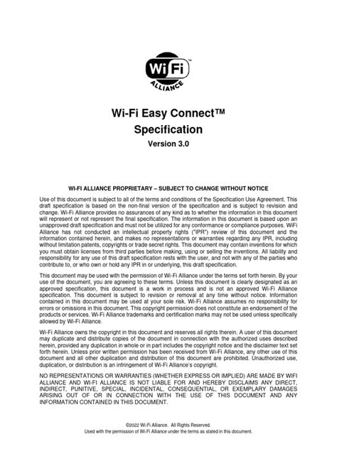 Wi Fi Easy Connect Specification V3 0 Download Free Pdf Intellectual Property Transmission