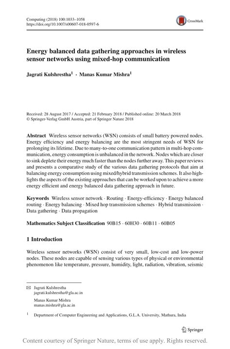 Energy Balanced Data Gathering Approaches In Wireless Sensor Networks