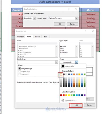 How To Hide Duplicates In Excel 4 Ways Exceldemy