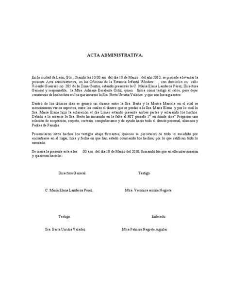 Acta Administrativa