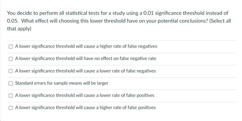 Solved You Decide To Perform All Statistical Tests For A Chegg