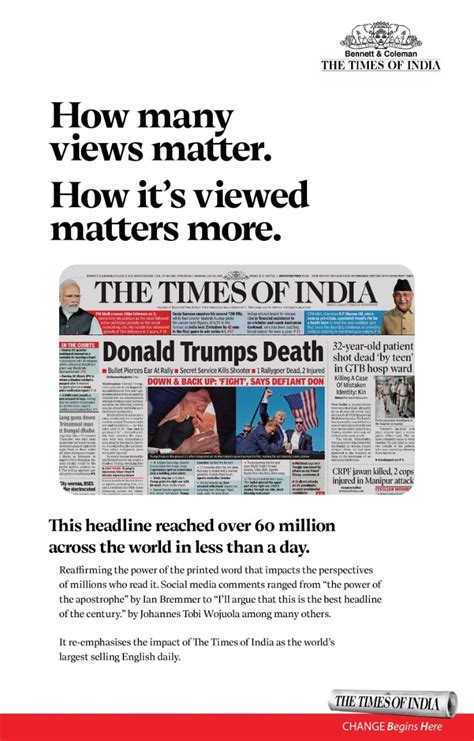 Sagnik Ghosh On Linkedin Donaldtrumpsdeath Timesofindia