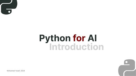 بايثون للذكاء الاصطناعي التعريف بالكورس Youtube