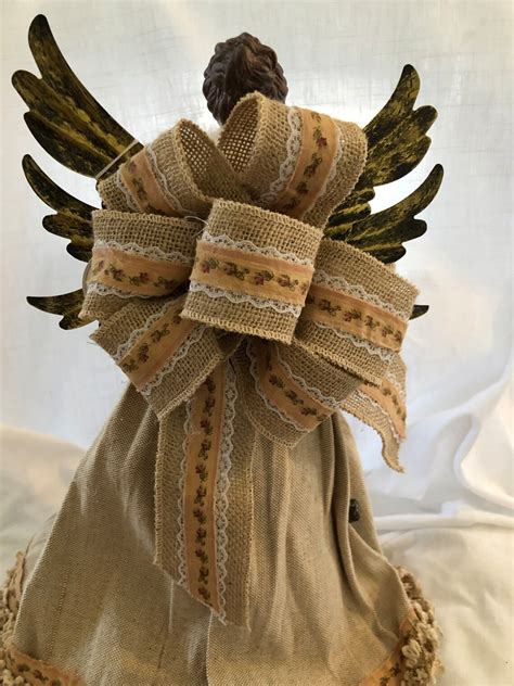 Rustic Tree Top Angel Etsy