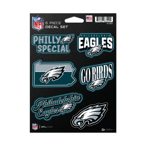 Philadelphia Eagles 6 Piece Decal Set