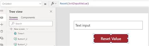 PowerApps Reset Function Code SharePoint