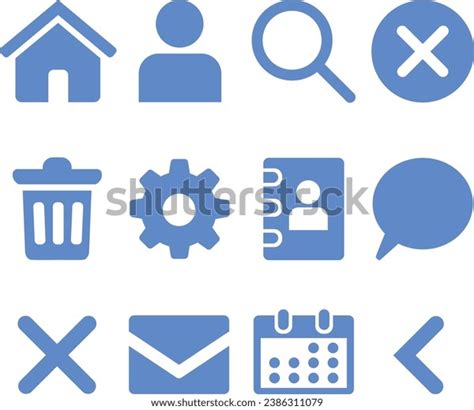 Common Navigation Menu Icons Pictograms Vector Stock Vector Royalty Free 2386311079 Shutterstock