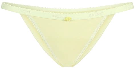 Skims Logo Picot String Bikini In Yellow Lyst Skims Logo Picot String Bikini In Yellow Lyst