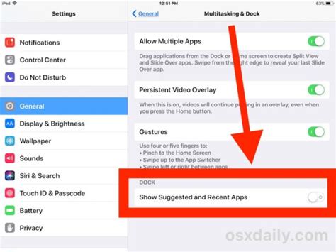 How To Hide Recent And Suggested Apps From Ipad Dock In Ipados 13 Ios