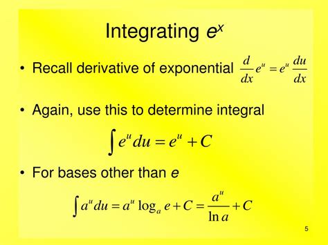 Ppt Basic Logarithmic And Exponential Integrals Powerpoint Presentation Id 3148650