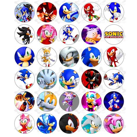 Buy Sonic Edible Cupcake Toppers Decoration 35x15 Inch Super Sonic