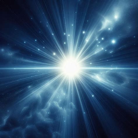Blue Light Sunburst Background Premium Ai Generated Image