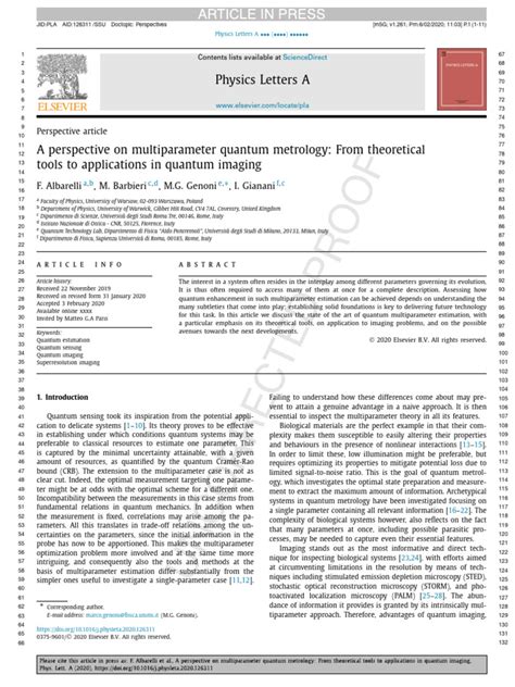 A Perspective On Multiparameter Quantum Metrology From Theoretical
