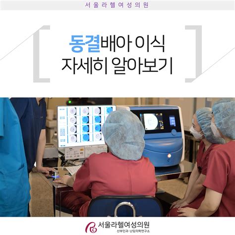 서울라헬여성의원 신선배아와 동결배아 이식 등 이식 방법이 시술의 성패를 가르지 않을까 걱정하시는