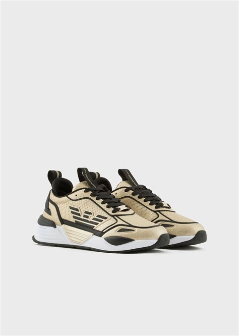 EA7 Ace Runner Python Sneakers In Metallic Lyst