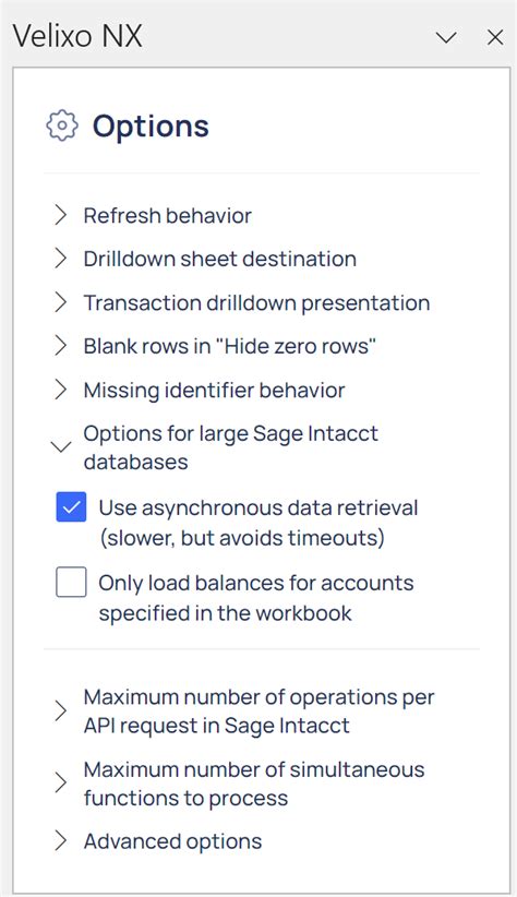 Asynchronous Data Retrieval Sage Intacct Velixo Help Center