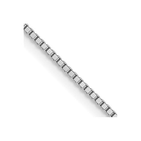 Real 10kt White Gold 7mm Box Chain 18 Inch Lobster Clasp Ebay