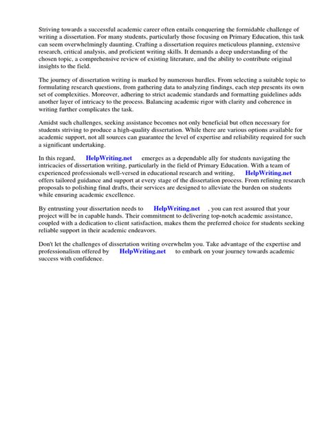 Dissertation Examples Primary Education Pdf Thesis Learning