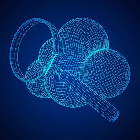 Cloud With Magnifying Glass Stock Vector Illustration Of Magnifier