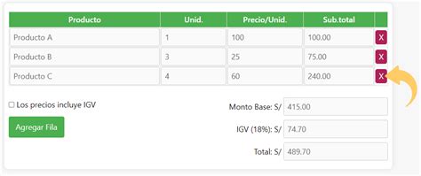 Calculadora de IGV Perú Para Facturas