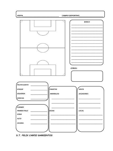 Ficha De Analisis Futbol Pdf