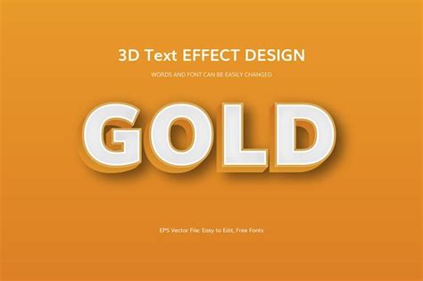 Premium Vector | Gold text 100 editable 3d text effect vector designs