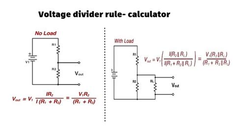 Voltage Divider Calculator Voltage Divider Rule Formula