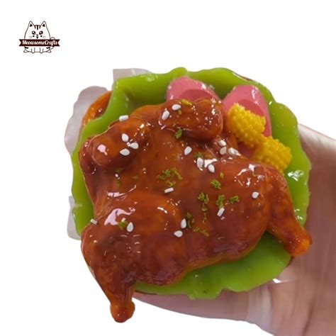 Realistic Roasted Chicken Food Squishy Squeezable Stress Relief Fidget