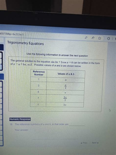 Solved Trigonometry Equations Use The Following Information Chegg
