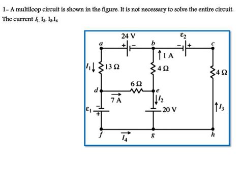 Solved A Multiloop Circuit Is Shown In The Figure It Is Chegg