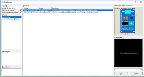 Analog Vibration Sensor Library For Proteus The Engineering Projects
