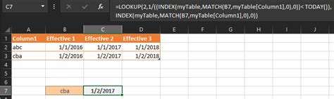 Excel Vlookup A Value And Then Compare Dates Stack Overflow